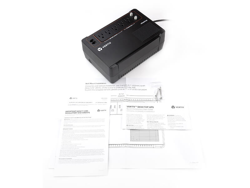Vertiv™ Desktop UPS, 400-600VA | Common Framework