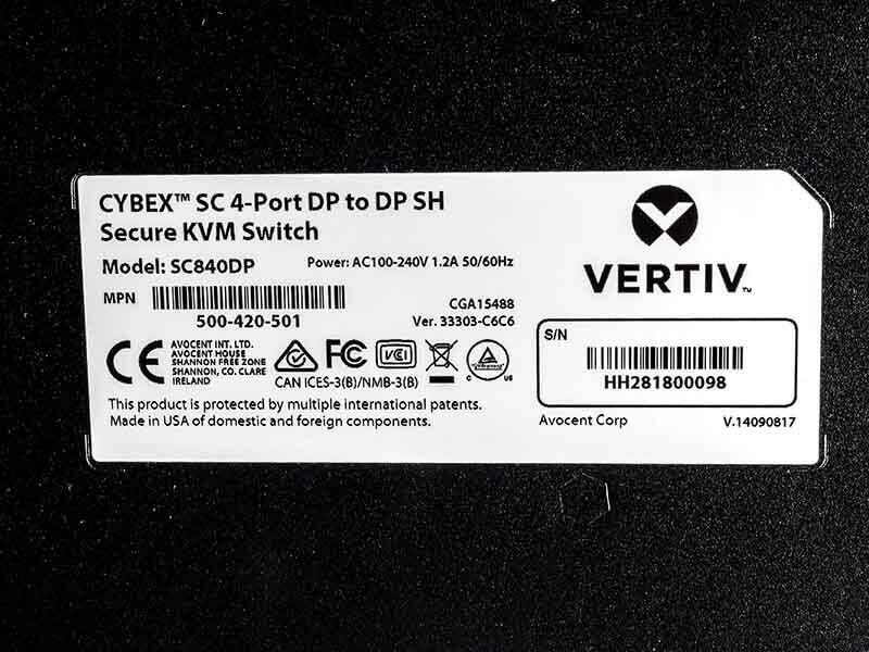 Cybex SC 840DP Secure Desktop KVM | Fuller Engineering LLC