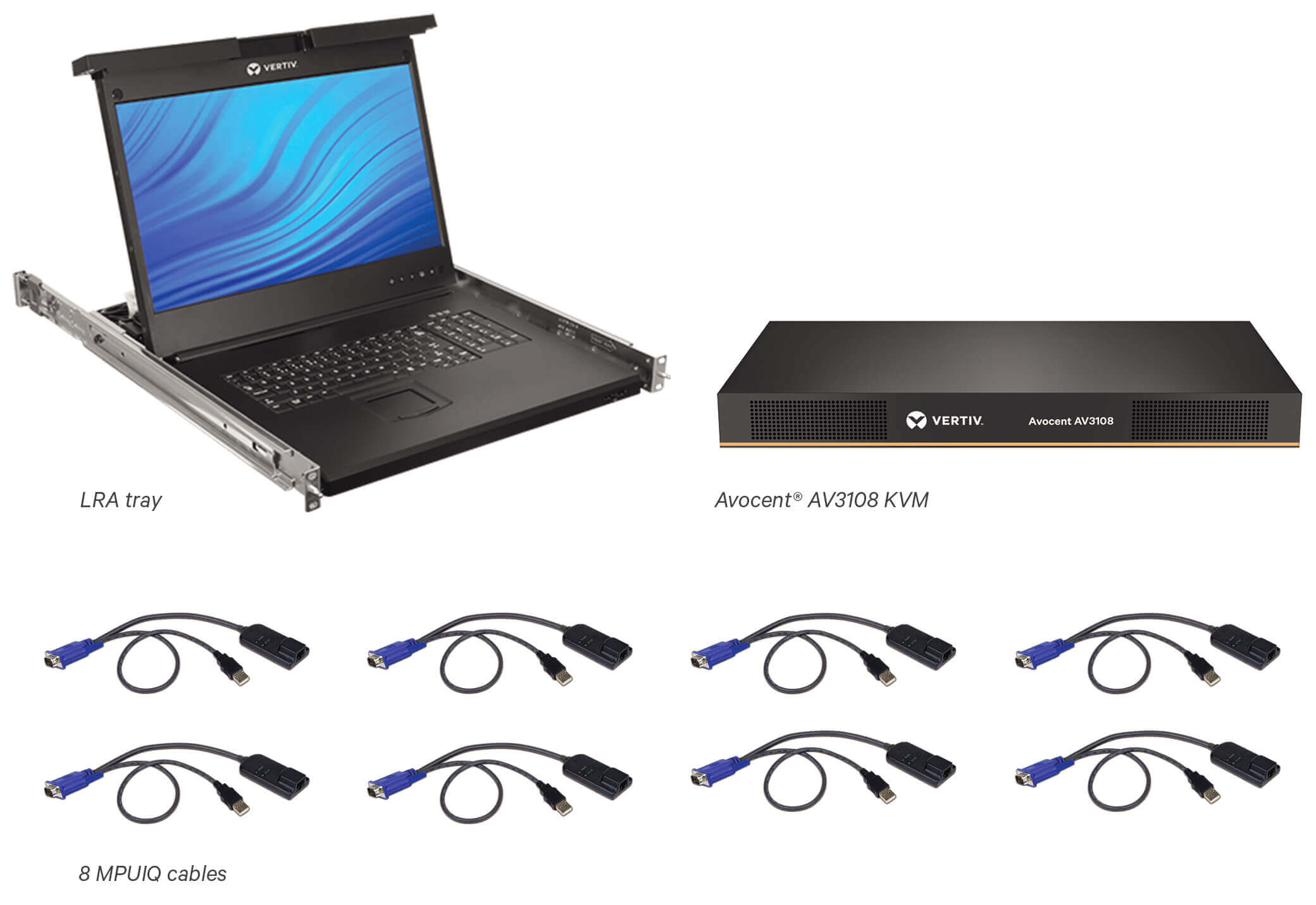 Vertiv Avocent Local Rack Console Tray with 8-Port KVM Bundle | Weber ...